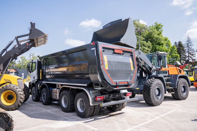 Heavy Construction Machines during a Work. Stock Photo - Image of fleet ...
