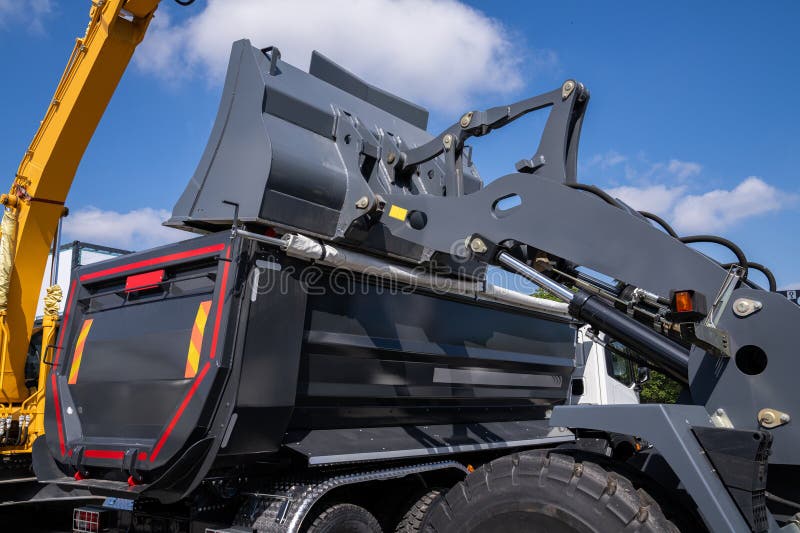 Heavy Construction Machines during a Work Stock Image - Image of ...