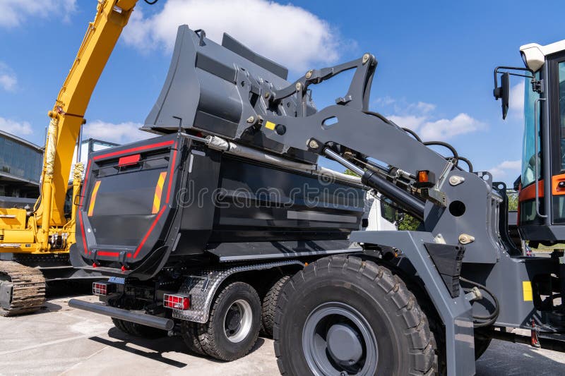 Heavy Construction Machines during a Work Stock Photo - Image of ...