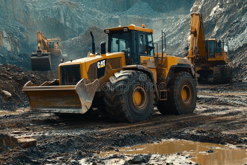 Construction Machines Level the Site for the Construction of the ...