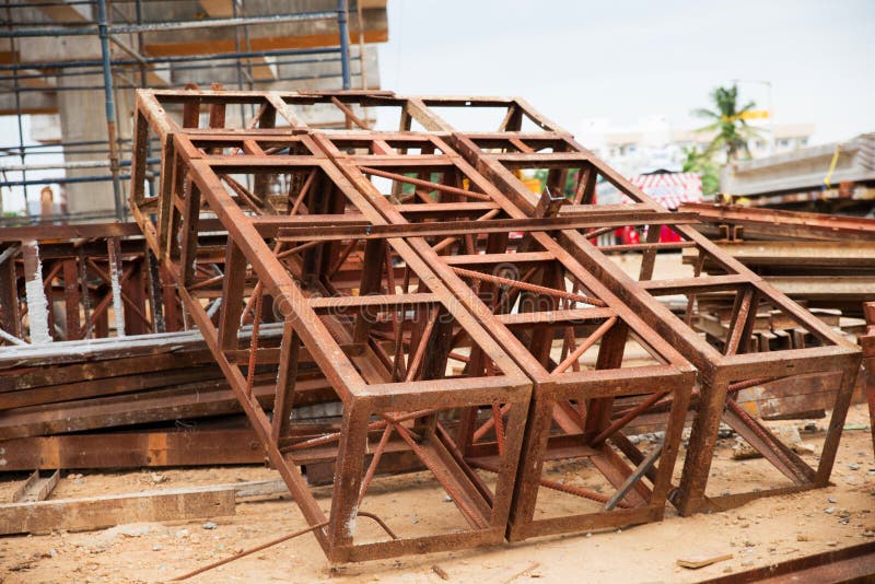 Heavy Construction Materials Stock Image - Image of incomplete ...