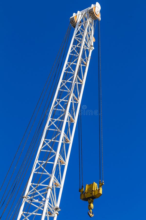 Heavy Crane Arm Hook stock photo. Image of cable, large - 27204422