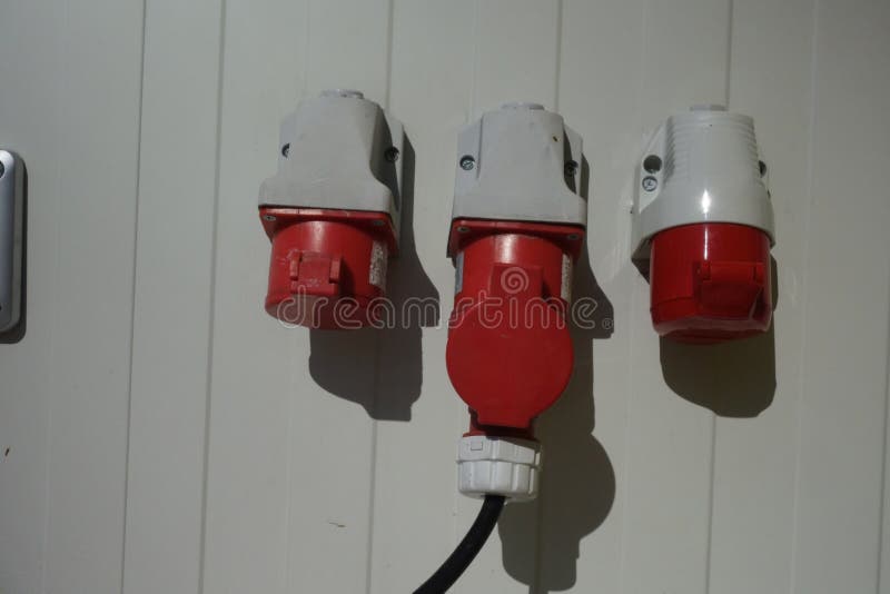 Heavy Current Power Plug and Cable Stock Image - Image of overload ...