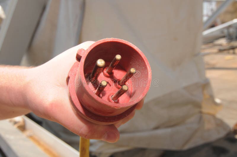 Heavy Current Power Plug and Cable Stock Photo - Image of generation ...