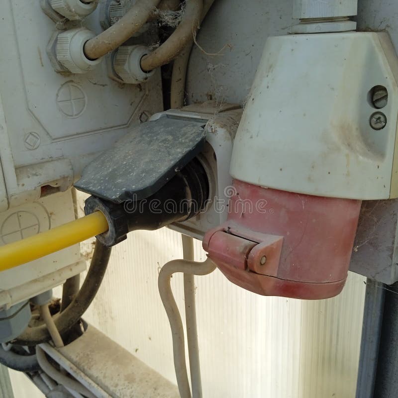 Heavy Current Power Plug and Cable Stock Image - Image of plug ...