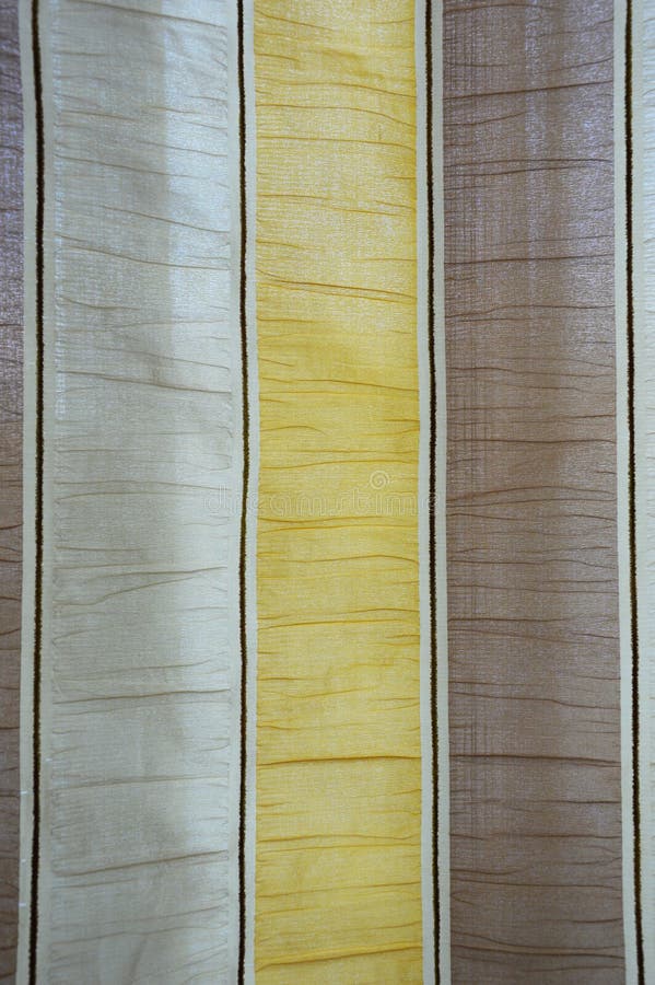 Curtains on the Window. the Texture of the Striped Fabric. Background ...