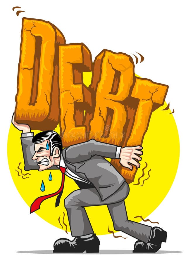 Heavy debt stock vector. Illustration of orange, company - 20409201