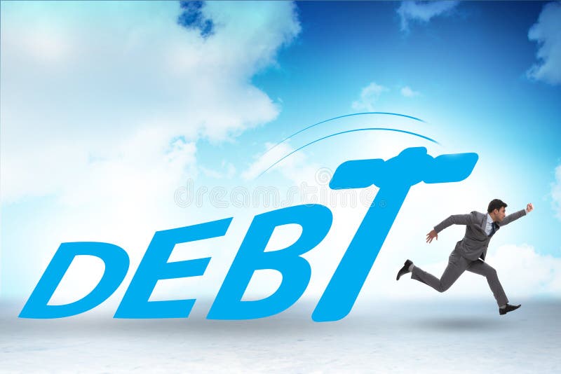 Heavy Debt Concept with Businessman Stock Image - Image of crisis, debt ...
