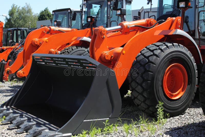 Heavy dozer stock image. Image of orange, duty, modern - 34394499