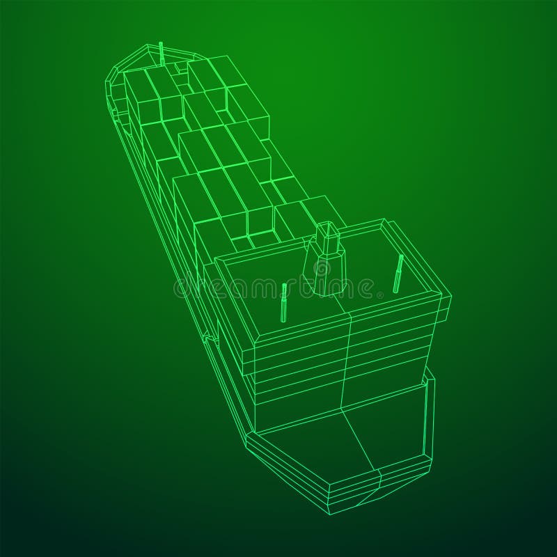 Heavy Dry Cargo Ship of Bulk Carrier Stock Vector - Illustration of ...