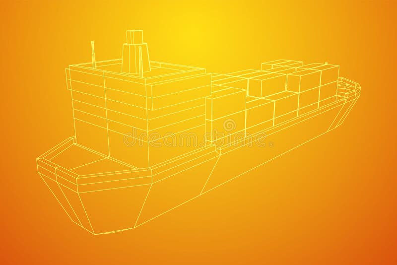 Heavy Dry Cargo Ship of Bulk Carrier Stock Vector - Illustration of ...