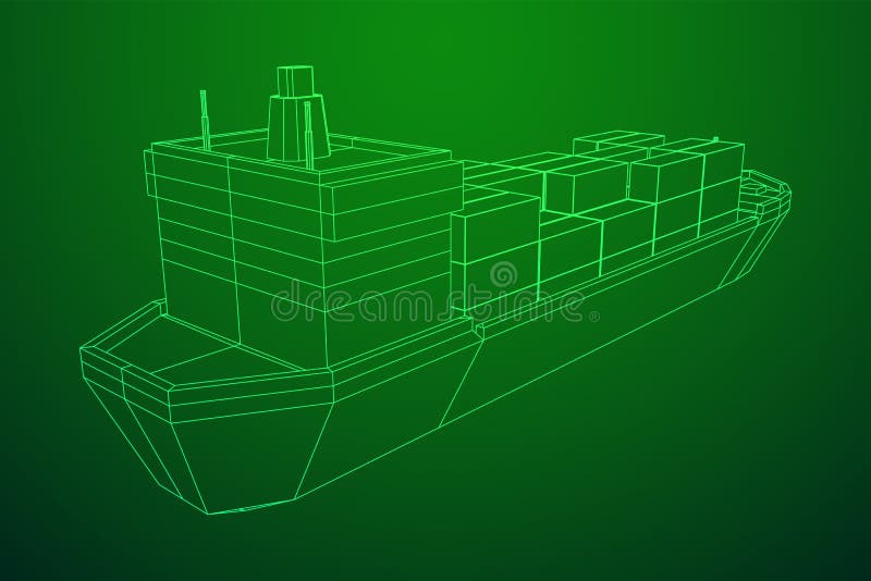 Heavy Dry Cargo Ship of Bulk Carrier Stock Vector - Illustration of ...