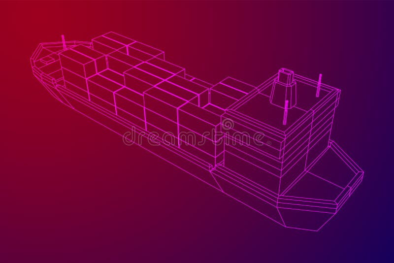 Heavy Dry Cargo Ship of Bulk Carrier Stock Vector - Illustration of ...
