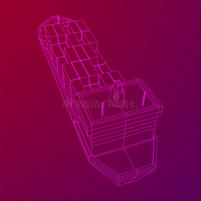 Heavy Dry Cargo Ship of Bulk Carrier Stock Vector - Illustration of ...