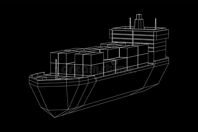 Heavy Dry Cargo Ship of Bulk Carrier Stock Vector - Illustration of ...