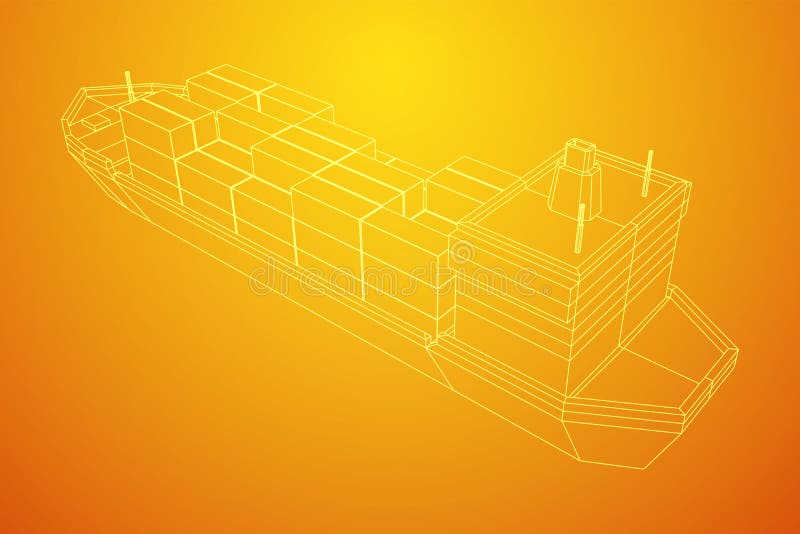 Heavy Dry Cargo Ship of Bulk Carrier Stock Vector - Illustration of ...