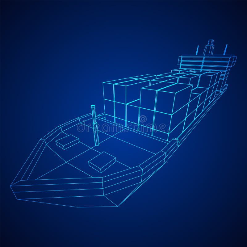 Heavy Dry Cargo Ship of Bulk Carrier Stock Vector - Illustration of ...