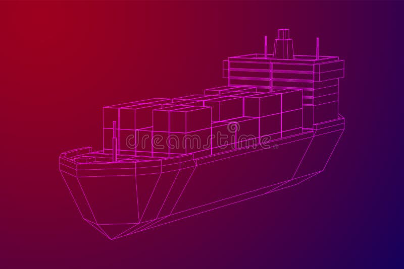 Heavy Dry Cargo Ship of Bulk Carrier Stock Vector - Illustration of ...