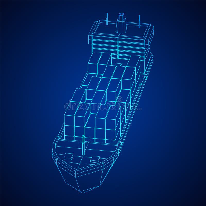 Heavy Dry Cargo Ship of Bulk Carrier Stock Vector - Illustration of ...