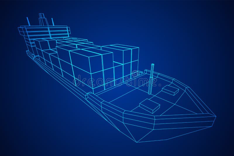 Heavy Dry Cargo Ship of Bulk Carrier Stock Vector - Illustration of ...