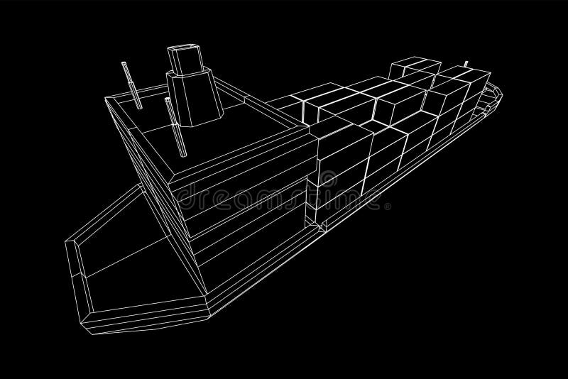 Heavy Dry Cargo Ship of Bulk Carrier Stock Vector - Illustration of ...