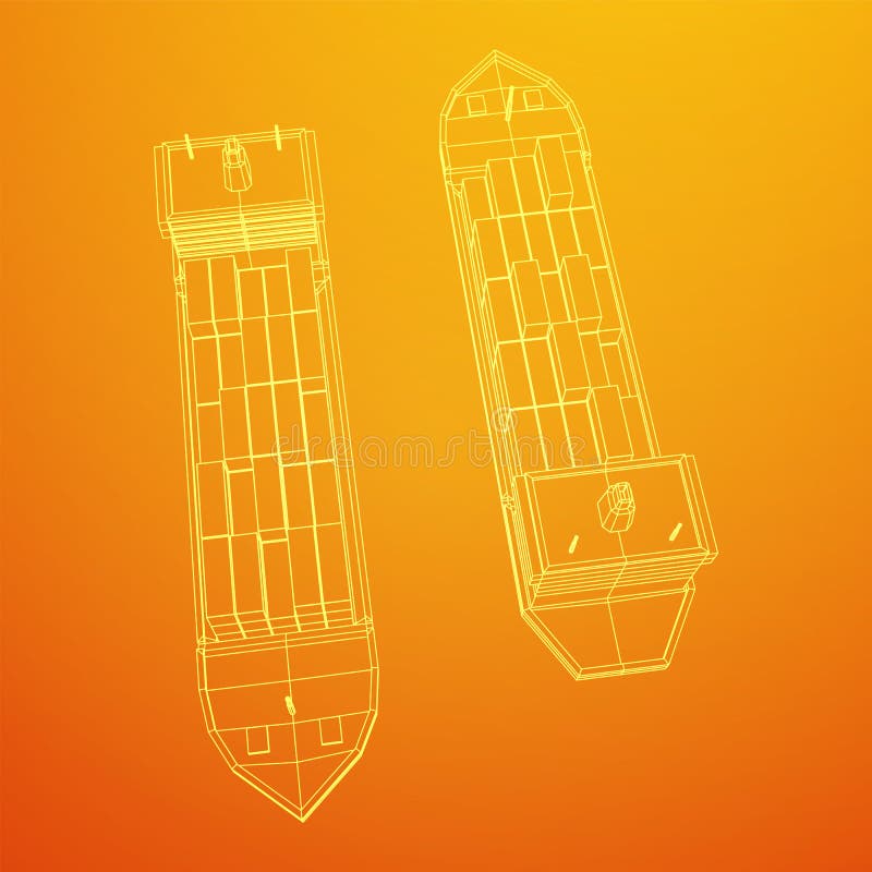 Heavy Dry Cargo Ship of Bulk Carrier Stock Vector - Illustration of ...