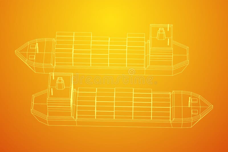 Heavy Dry Cargo Ship of Bulk Carrier Stock Vector - Illustration of ...