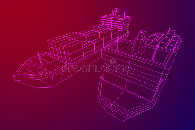 Heavy Dry Cargo Ship of Bulk Carrier Stock Vector - Illustration of ...