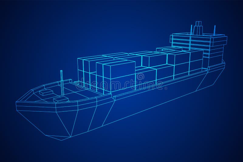 Heavy Dry Cargo Ship of Bulk Carrier Stock Vector - Illustration of ...