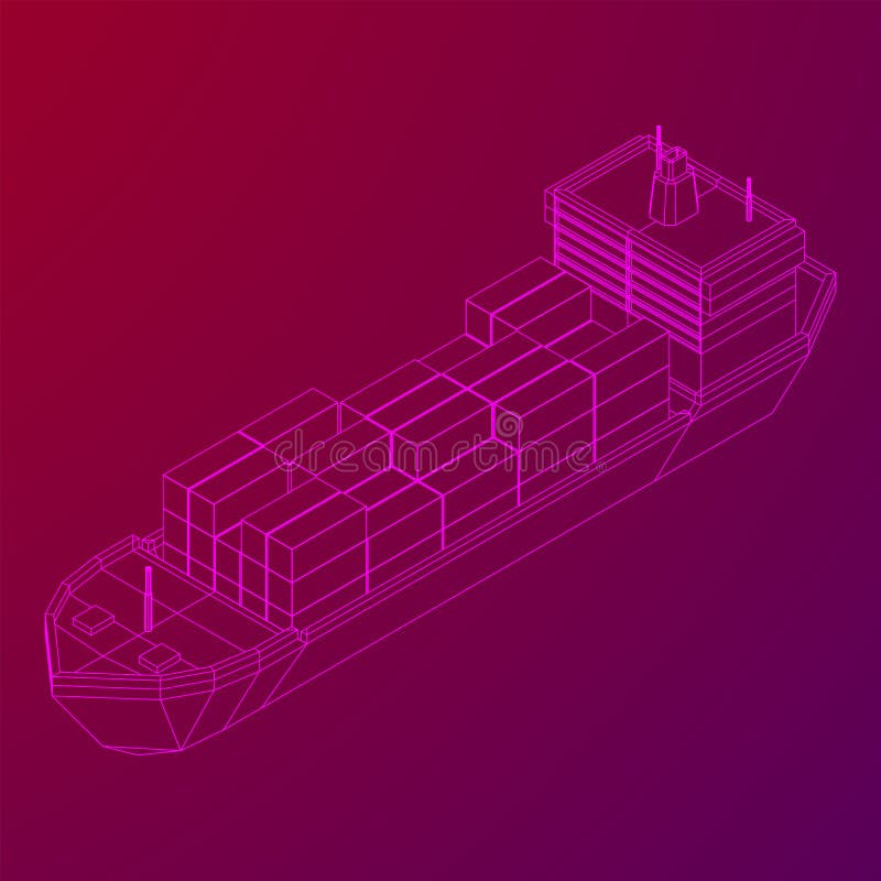 Heavy Dry Cargo Ship of Bulk Carrier Stock Vector - Illustration of ...