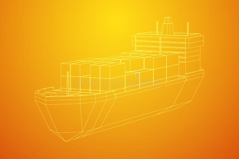 Heavy Dry Cargo Ship of Bulk Carrier Stock Vector - Illustration of ...