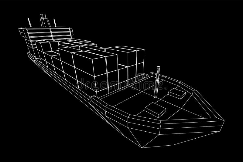 Heavy Dry Cargo Ship of Bulk Carrier Stock Vector - Illustration of ...
