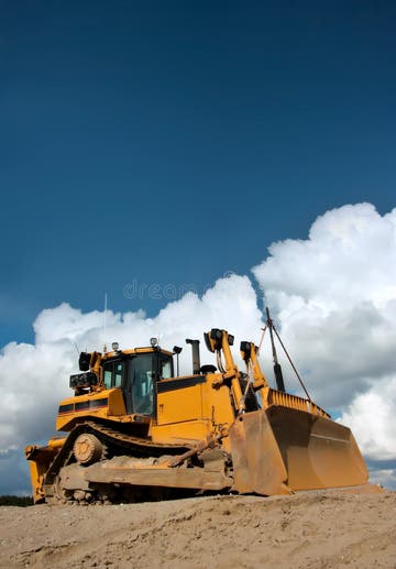 Heavy Duty Bulldozer at Work Stock Image - Image of contruct, large ...