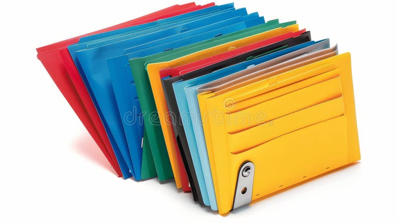 Heavy-Duty Button File Folders for Everyday Use Stock Image - Image of ...
