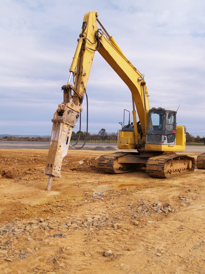 Heavy Duty Construction Equipment By Work Site Stock Photo - Image of ...