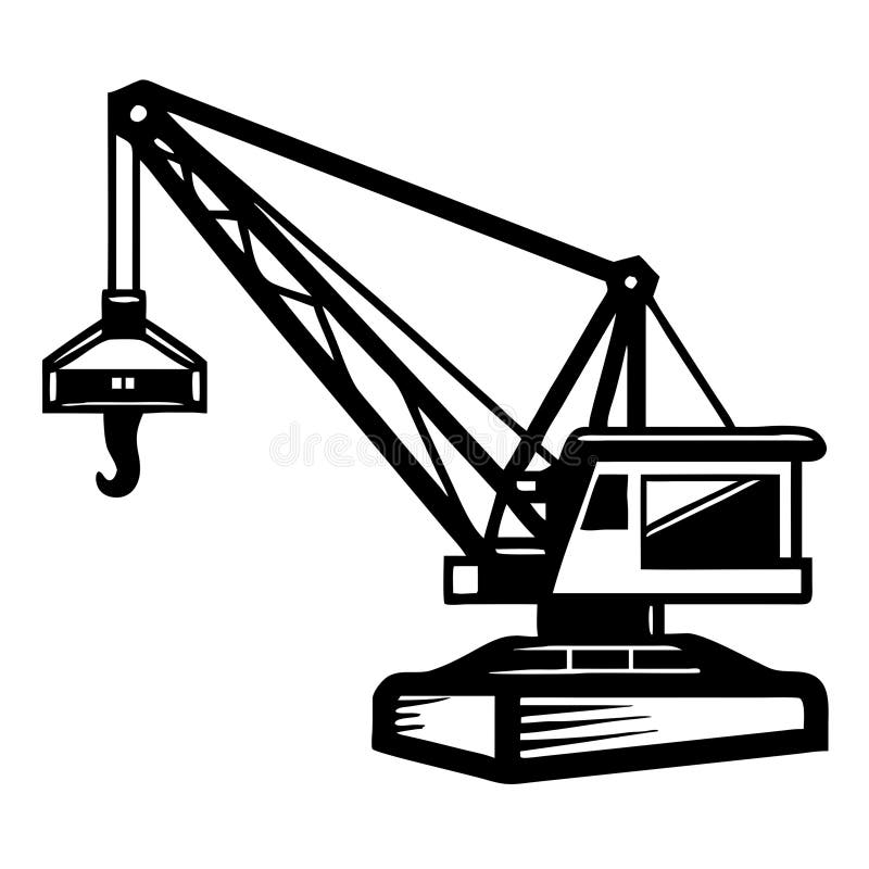 Heavy Duty Crane Vector Graphic Ideal for Construction Themes and ...