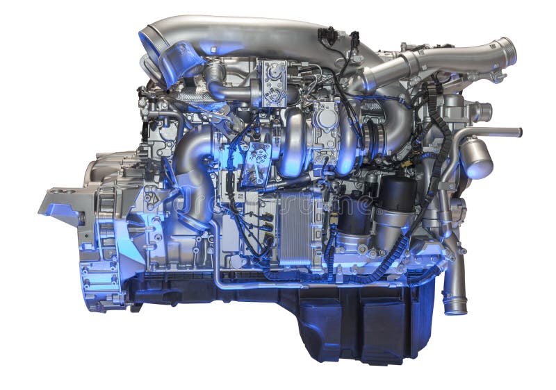 Heavy duty diesel engine stock image. Image of transportation - 79977199