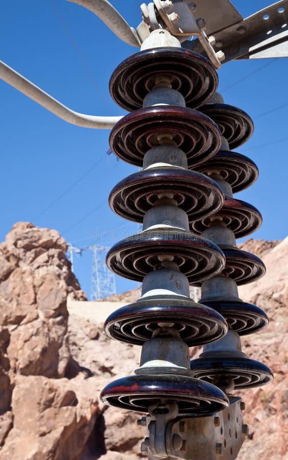 Heavy Duty Electric Power Pole Ceramic Wire Isolator Stock Image ...