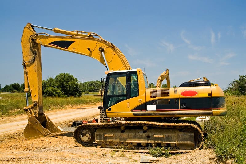 Heavy Duty Construction Equipment By Work Site Stock Photo - Image of ...