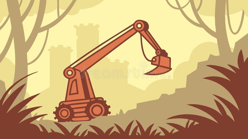 Heavy Duty Excavator Construction Machine, Vector Design Generative AI ...
