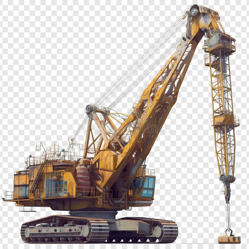 Heavy Duty Excavator with Long Arm and Powerful Tracks Stock ...