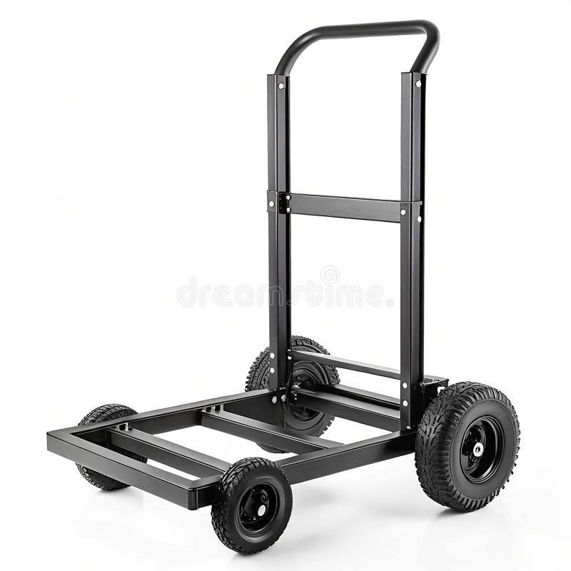 Heavy-duty Hand Trolley with Reinforced Wheels Stock Illustration ...