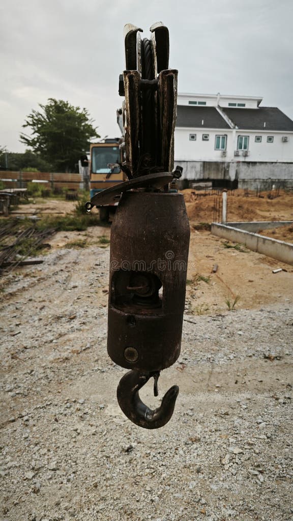 Heavy Duty Hook Lift Lorry Left at the Construction Site. Stock Image ...
