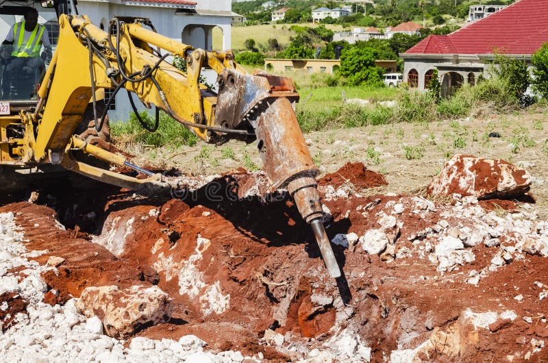 Heavy Duty Hydraulic Jackhammer Stock Image - Image of digging, chisels ...