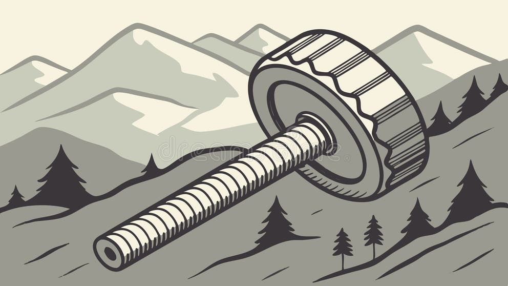 Heavy-Duty Industrial Bolt with Washer and Nut, Mechanical Component ...