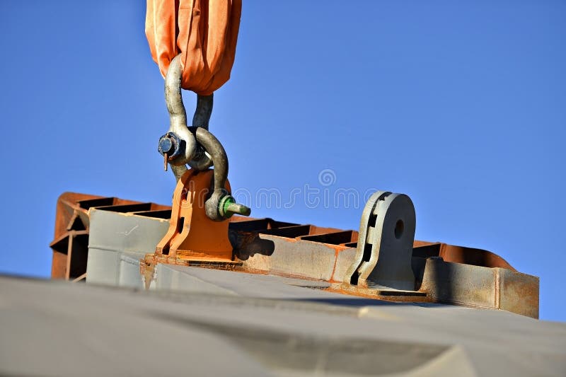 Heavy Duty Industrial Chain in Construction Industry Stock Image ...