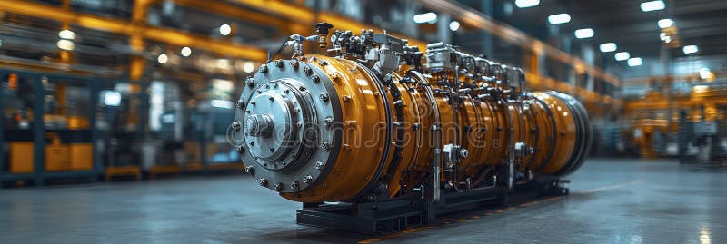 Heavy-Duty Machinery on Production Line in Factory Stock Illustration ...