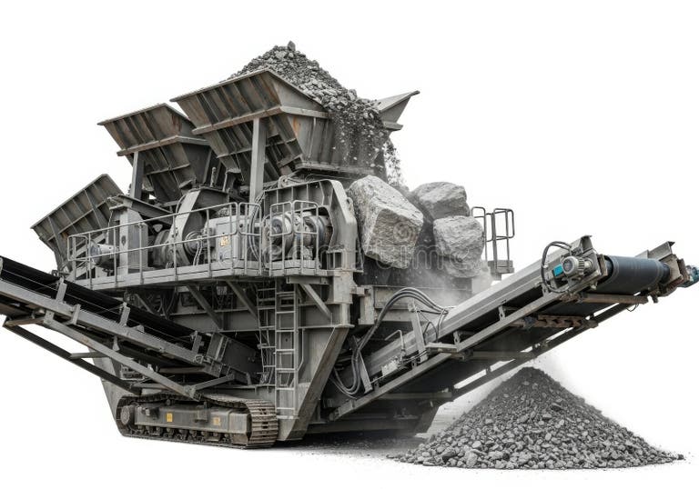 Heavy Duty Mobile Crushing Machine Processing Aggregates Stock ...