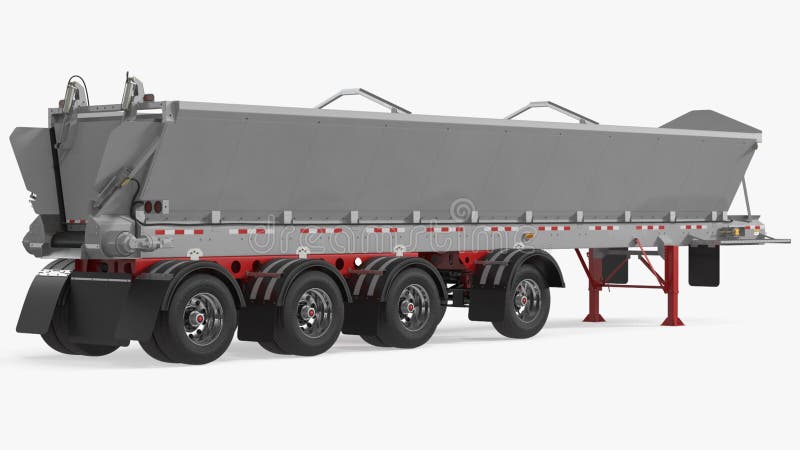 Heavy Duty Multi-Axle Industrial Tipper Trailer Model Stock Photo ...
