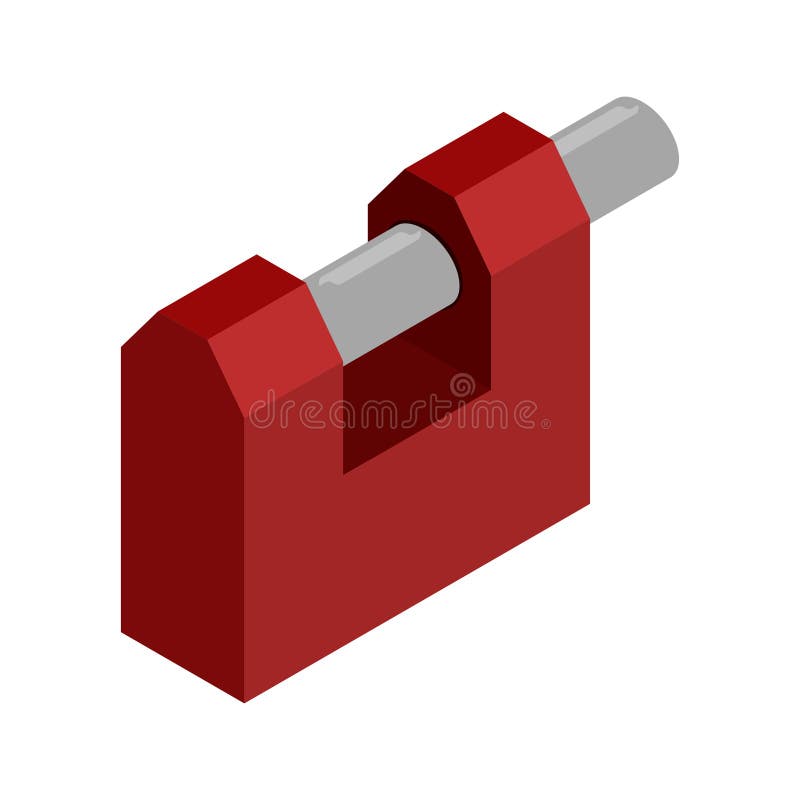 Heavy Duty Padlock Vector stock vector. Illustration of solid - 143158534